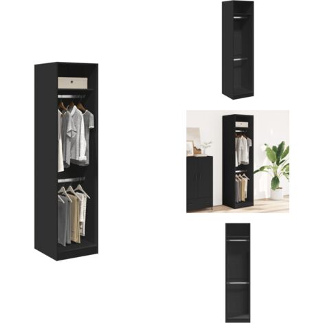 Garde-robe Noir 50 x 50 x 200 cm Bois d'ingénierie - Garde-robe - Garde ...