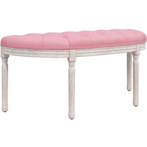 Banc Rose 110,5x45x49 cm Velours - Banc Rose - Banc Velours - Banc ...