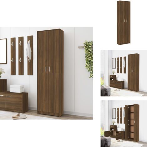 Garde-robe couloir Chêne marron 55x25x189 cm Bois d'ingénierie ...
