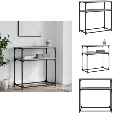 Table console sonoma gris 75x35,5x75 cm bois d'ingénierie - Table Basse ...