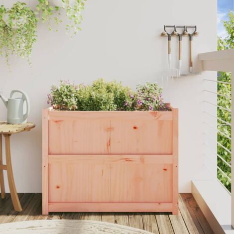 Jardinière 90x50x70 cm bois massif douglas - Jardiniered'extérieure ...