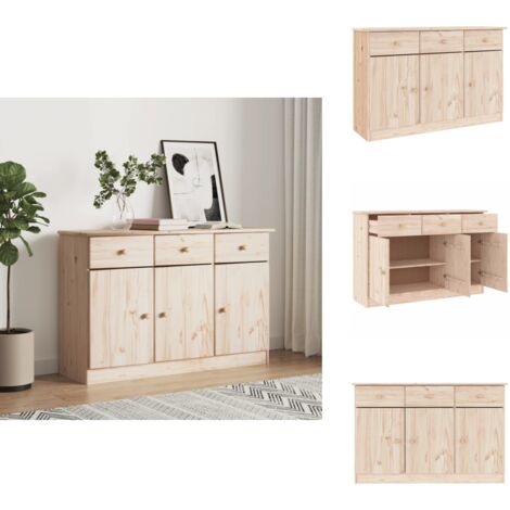 Buffet ALTA 112x35x73 cm bois massif de pin - Buffet En Bois - Buffet ...