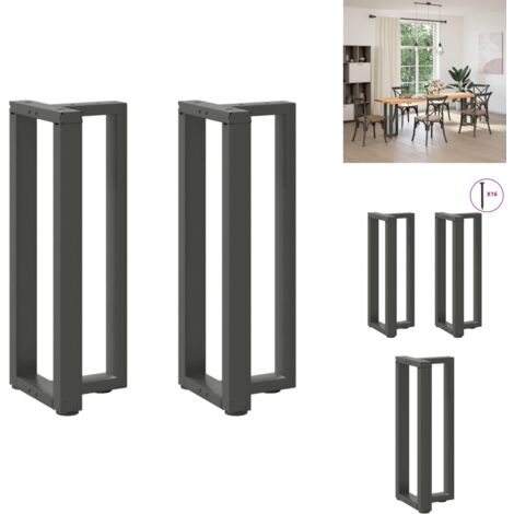 Pieds de table console forme de T 2 pcs 38x25x(72-73) cm acier - Pied ...