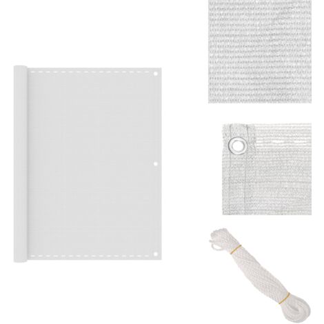 Écran de balcon Blanc 120x400 cm PEHD - Écran De Balcon - Protection ...