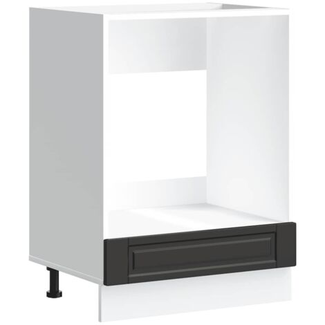 Armoire à four Porto noir bois d'ingénierie - Armoire De Four ...