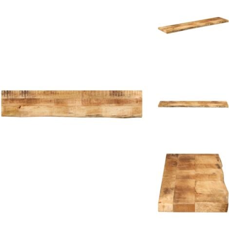 Dessus de table 140x30x2,5cm bord vif bois massif manguier brut ...