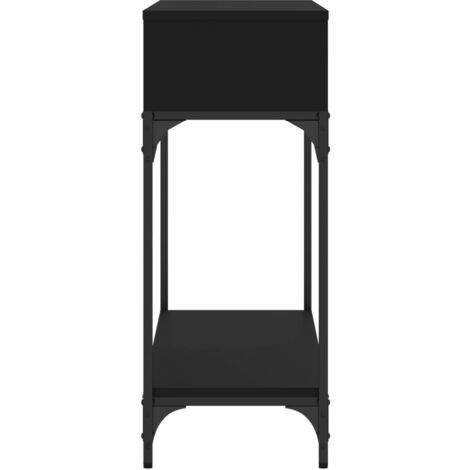 Table console noir 100x30,5x75 cm bois d'ingénierie - Table Basse ...