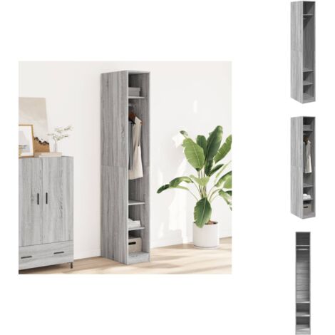 Garde-robe sonoma gris 30x50x200 cm bois d'ingénierie - Garde-robe ...