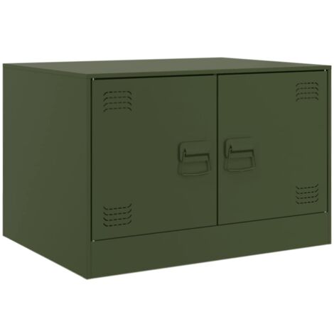 Table basse vert olive 67x50x44 cm acier - Table Basse - Table D ...
