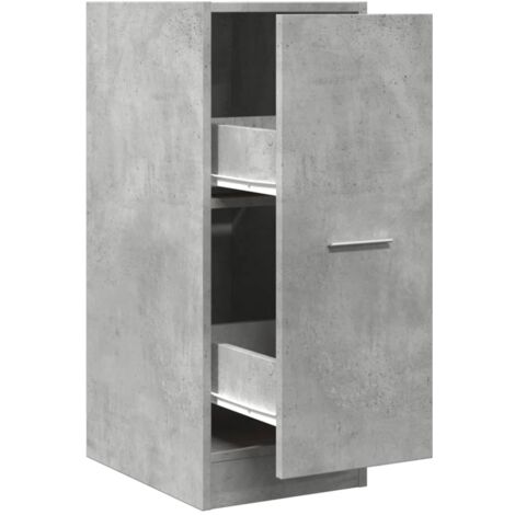 Armoire d'apothicaire gris béton 30x41x77,5cm bois d'ingénierie ...