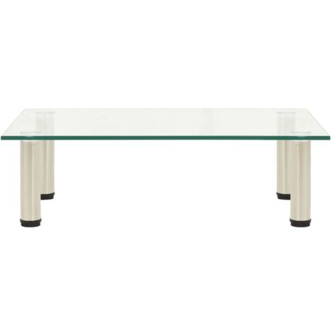 322763 TV Stand Transparent 60x35x17 cm Tempered Glass - Meuble Tv ...