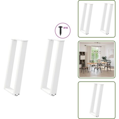 Pieds de table console forme de U 2 pcs 38x(72-73) cm acier - Pied De ...