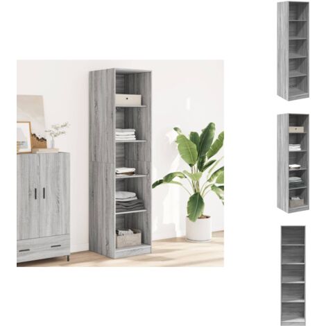 Garde-robe gris sonoma 50x50x200 cm bois d'ingénierie - Garde-robe ...