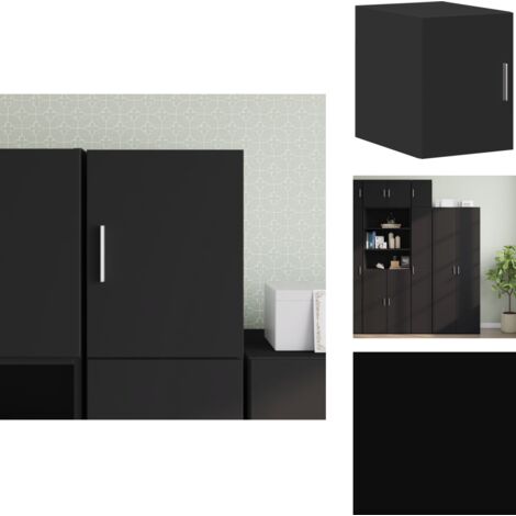Armoire murale noir 30x42,5x40 cm bois d'ingénierie - Armoire Murale ...