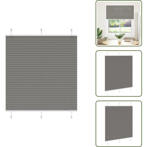 Store plissé anthracite 115x150 cm largeur du tissu 114,4 cm - Store ...