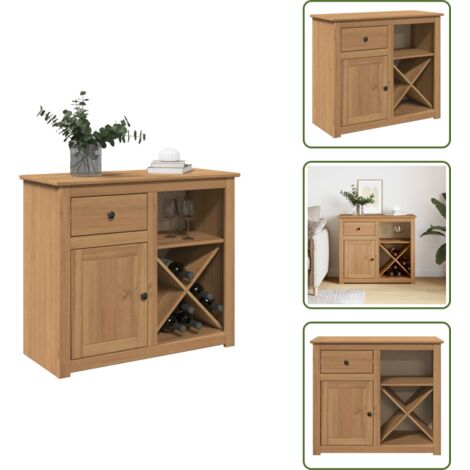 Buffet avec tiroir Panama 93x40x80 cm bois massif de pin - Buffet ...