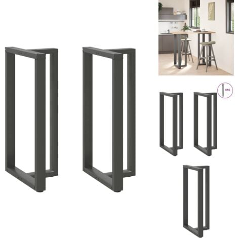Pieds de table de bar forme de T 2 pcs anthracite acier - Pied De Table ...