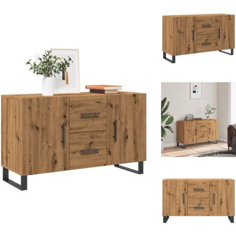 Buffet chêne artisanal 100x36x60 cm bois d'ingénierie - Buffet ...