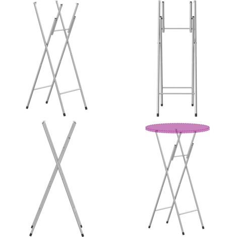 Pieds de table de bar pliables Argenté 45x53x108 cm - Pieds De Table ...