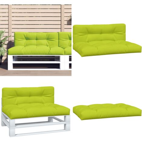 Coussins de palette lot de 2 vert vif tissu - Coussins De Terrasse ...