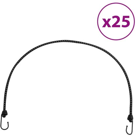 Cordes élastiques avec bandes réfléchissantes et crochets 25pcs - Corde ...