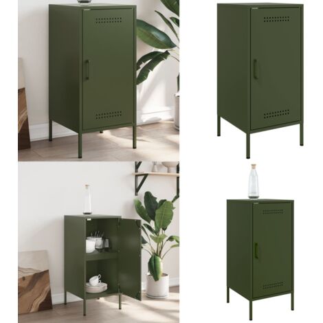 Buffet vert olive 36x39x79 cm acier - Buffet Industriel - Meuble ...