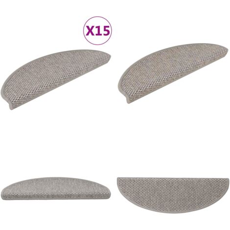 Tapis d'escalier aspect sisal 15 pcs 65x21 cm protection antidérapante ...