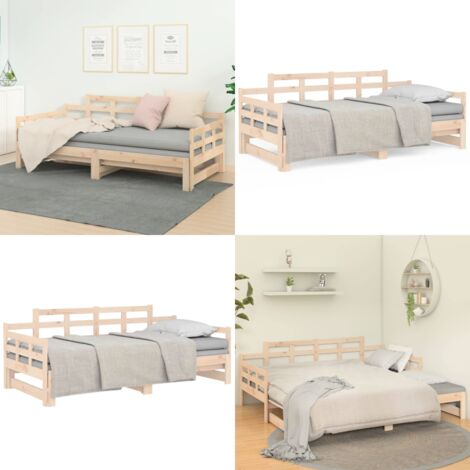 Lit coulissant sans matelas bois de pin solide - Lit Convertible - Lit ...
