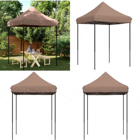 Tente de réception pliable escamotable marron 200x200x306 cm - Tents ...