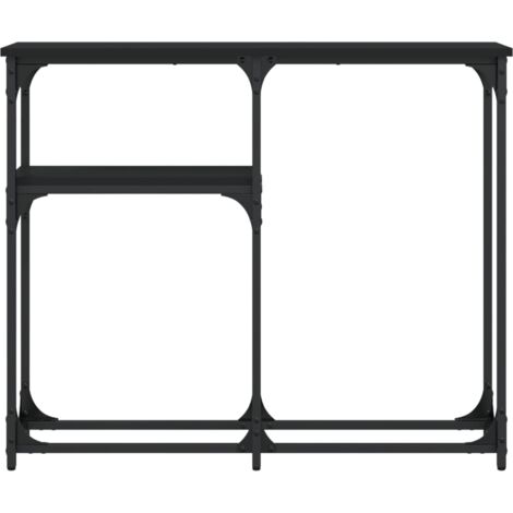 Table console noir 90x22,5x75 cm bois d'ingénierie - Table Basse ...