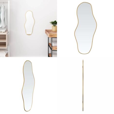 vidaXL Miroir mural Doré 60x25 cm
