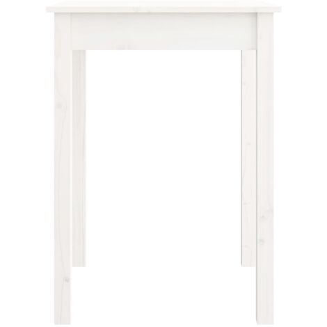 Table à manger Blanc 55x55x75 cm Bois massif de pin - Table À Manger ...