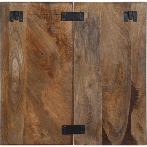 Table de chevet multicolore vidaXL en bois de récupération 50 cm ...