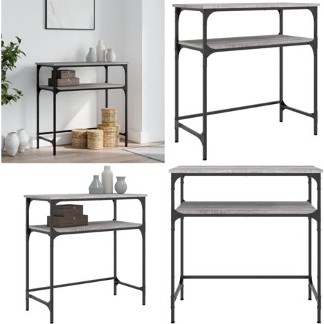 Table console sonoma gris 75x35,5x75 cm bois d'ingénierie - Table Basse ...