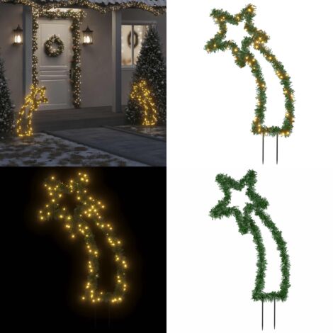 Décoration lumineuse météore de Noël avec piquets 115 LED 89 cm ...