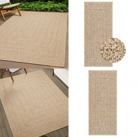 Tapis ZIZUR 80x200 cm aspect de jute intérieur et extérieur - Tapis ...