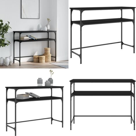 Table console noir 100x35,5x75 cm bois d'ingénierie - Table Basse ...