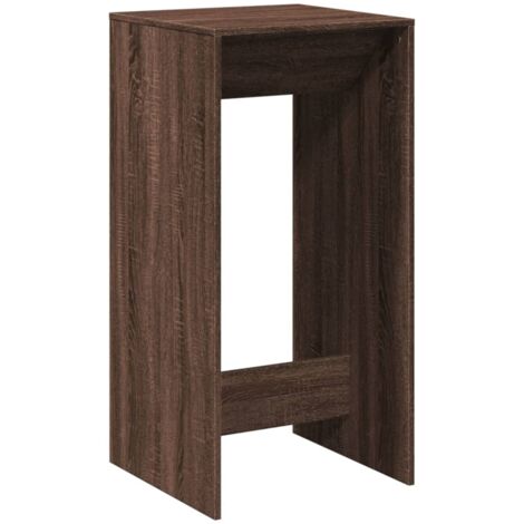 Table de bar étroite pour petit espace cuisine finition chêne marron ...