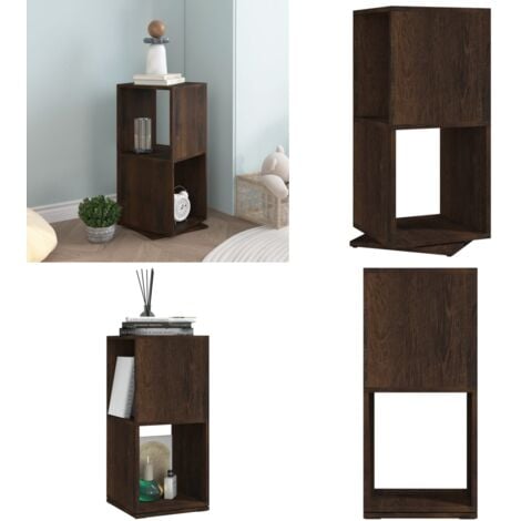 Armoire rotative Chêne fumé 34,5x34,5x75,5 cm bois d'ingénierie ...