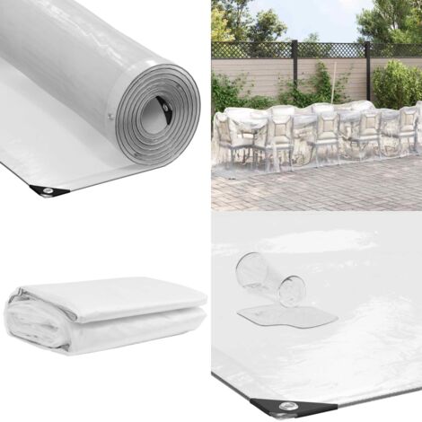 vidaXL Bâche transparente avec œillets 2x12 m polyéthylène