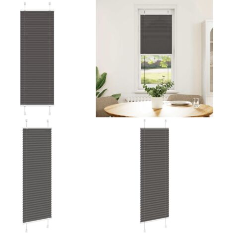 vidaXL Store plissé noir 40x100 cm largeur du tissu 39,4 cm polyester
