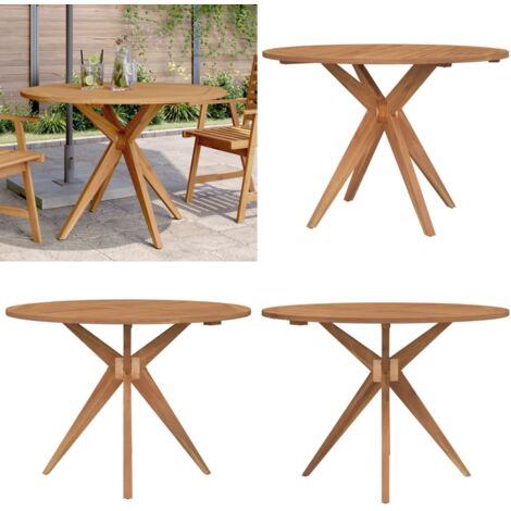 Table de jardin ronde Ø85x75 cm bois d'acacia solide - Table De Jardin ...