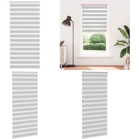 vidaXL Store zèbre gris clair largeur du tissu 90,9 cm polyester