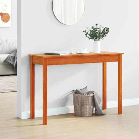 Table console marron miel 110x40x75 cm bois massif de pin - Table Basse ...