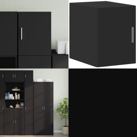 Armoire murale noir 30x42,5x40 cm bois d'ingénierie - Armoire Murale ...