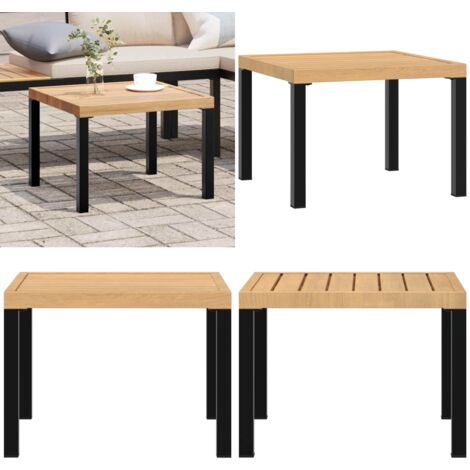 Table basse de jardin noir 55x55x39,5 cm acier enduit de poudre - Table ...