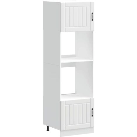 Armoires de four 2 pcs Kalmar blanc bois d'ingénierie - Armoire De Four ...