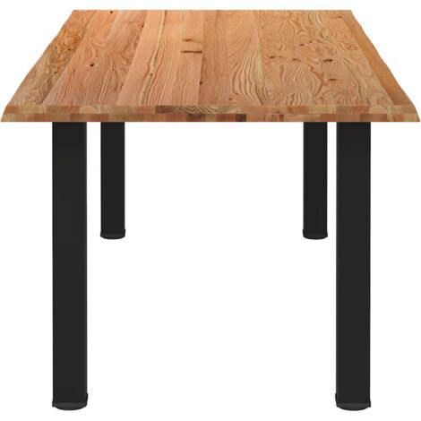 Table à manger et bord naturel bois massif chêne rectangulaire - Table ...