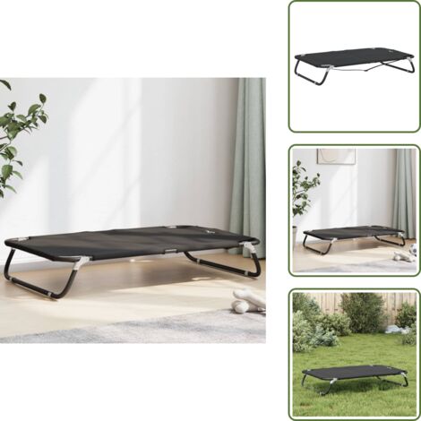The Living Store Lit pour chien pliable anthracite tissu Oxford et ...