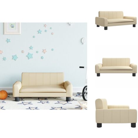Canapé pour enfants crème 70x45x30 cm tissu - Canapé Enfant - Canapé ...